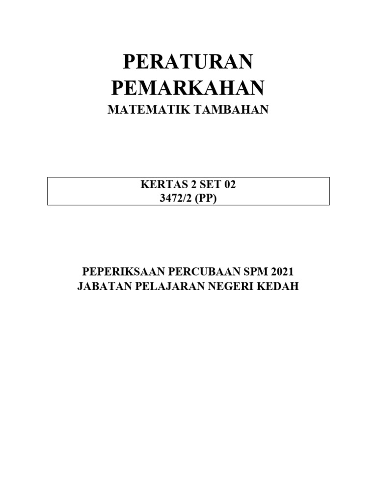 2021 Kedah - MPSM Add - Maths K2 Set 2 Jawapan | PDF | Elementary Mathematics | Euclidean Geometry
