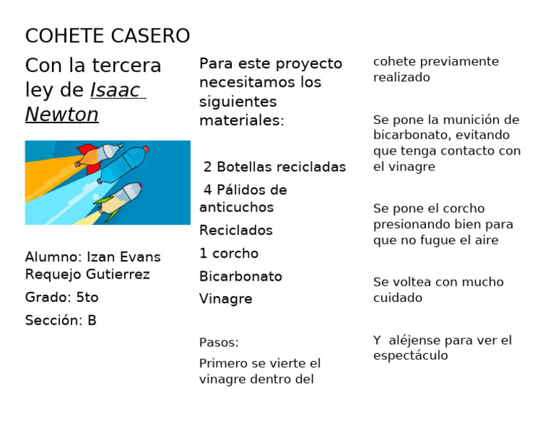 Cohete Casero | PDF