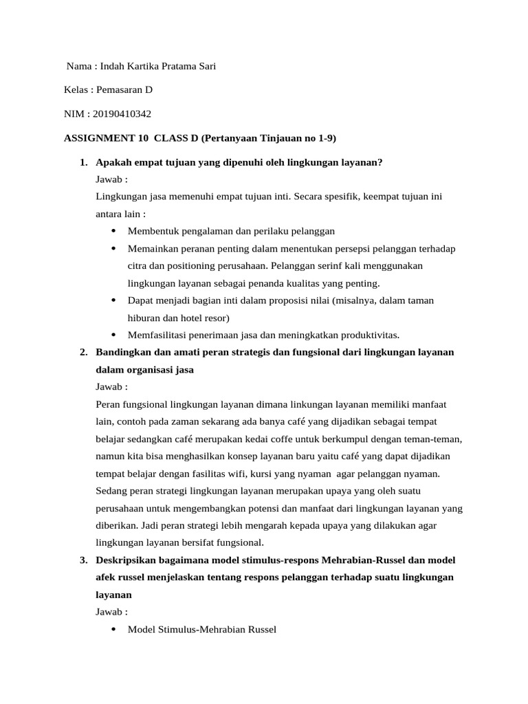 Assignment10 BAB10 20190410342 IndahKartikaPratamaSari | PDF