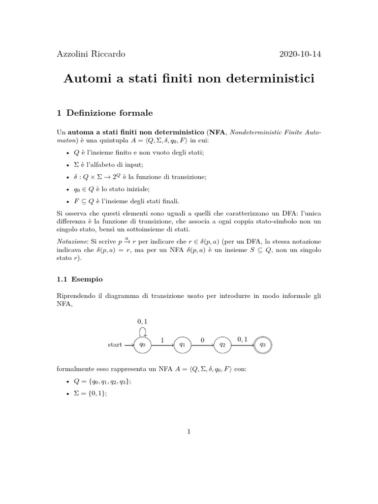 Automa Non Deterministico Pdf