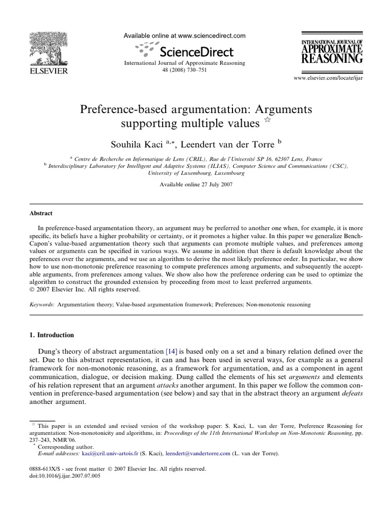 Preference Based AF | PDF