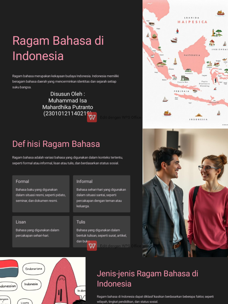 Tugas Presentasi Ragam Bahasa Menyusul Bahasa Indonesia Peternakan B | PDF