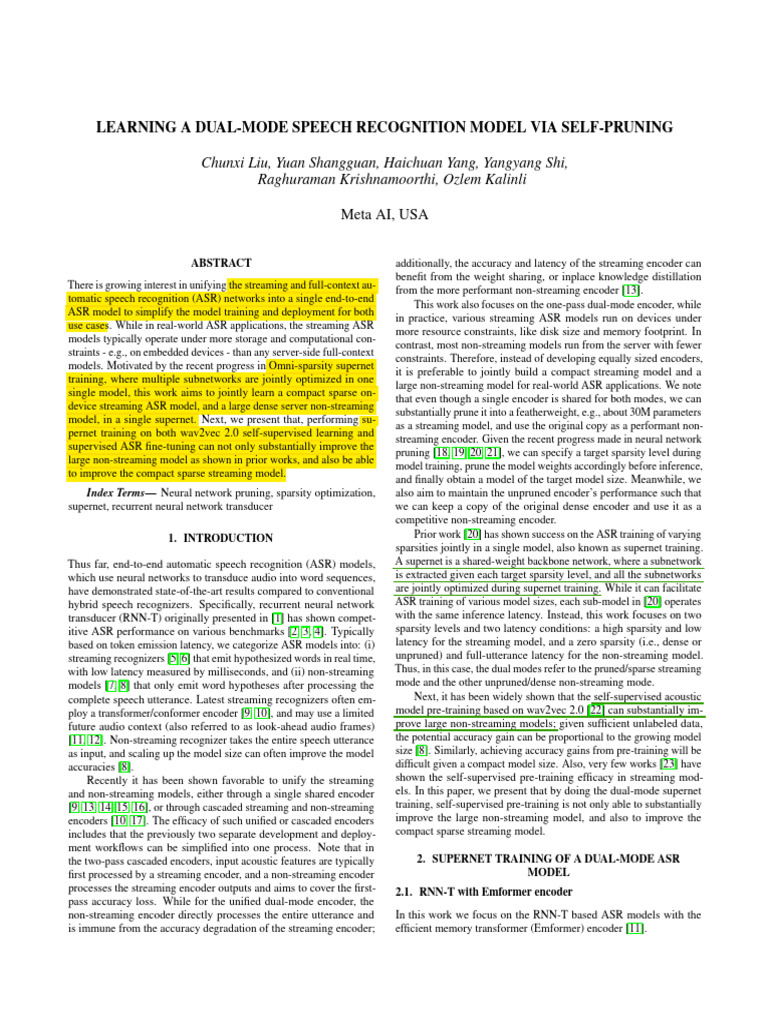 Dual-Mode Speech Recognition | PDF