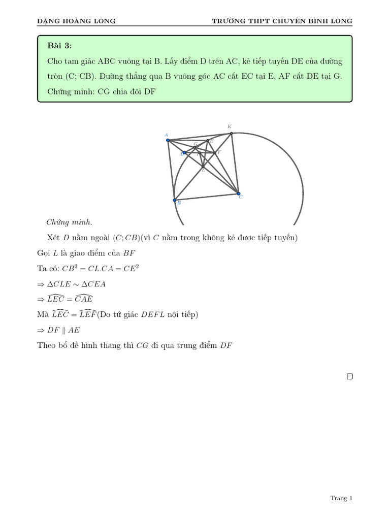 Bài 3 Thu Thach Hinh Hoc | PDF