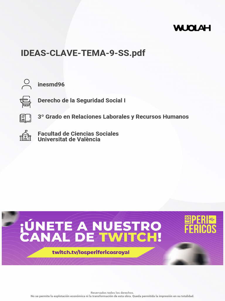 Wuolah Free IDEAS CLAVE TEMA 9 SS | PDF