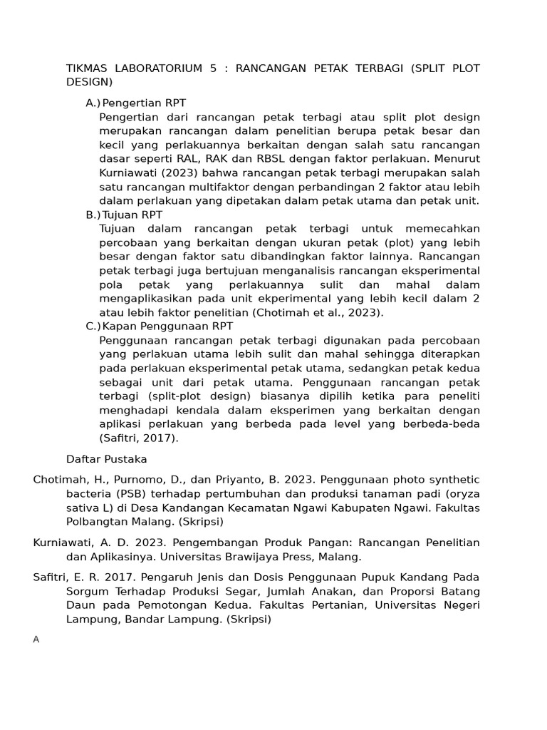 Muflika - Tikmas Ranpel - Acara 5 | PDF