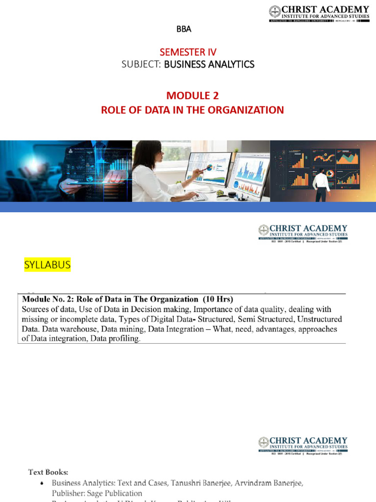 Business Analytics- Module 2- PPT- Notes | PDF