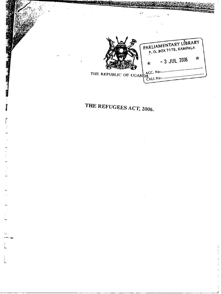 Refugees Act | PDF