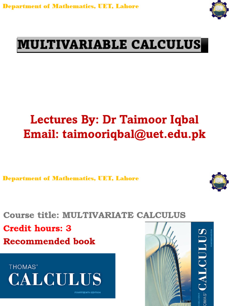 MVC LECTURE-19 Vector Differentiation | PDF