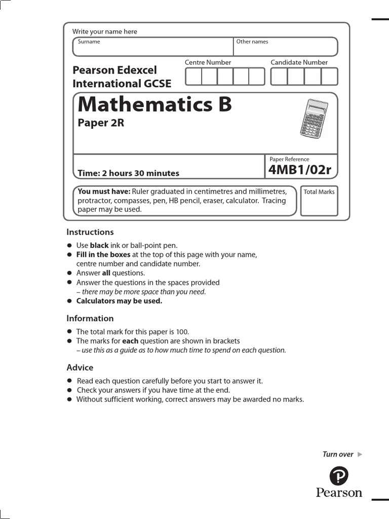 Edexcel MathsB - P2 | PDF
