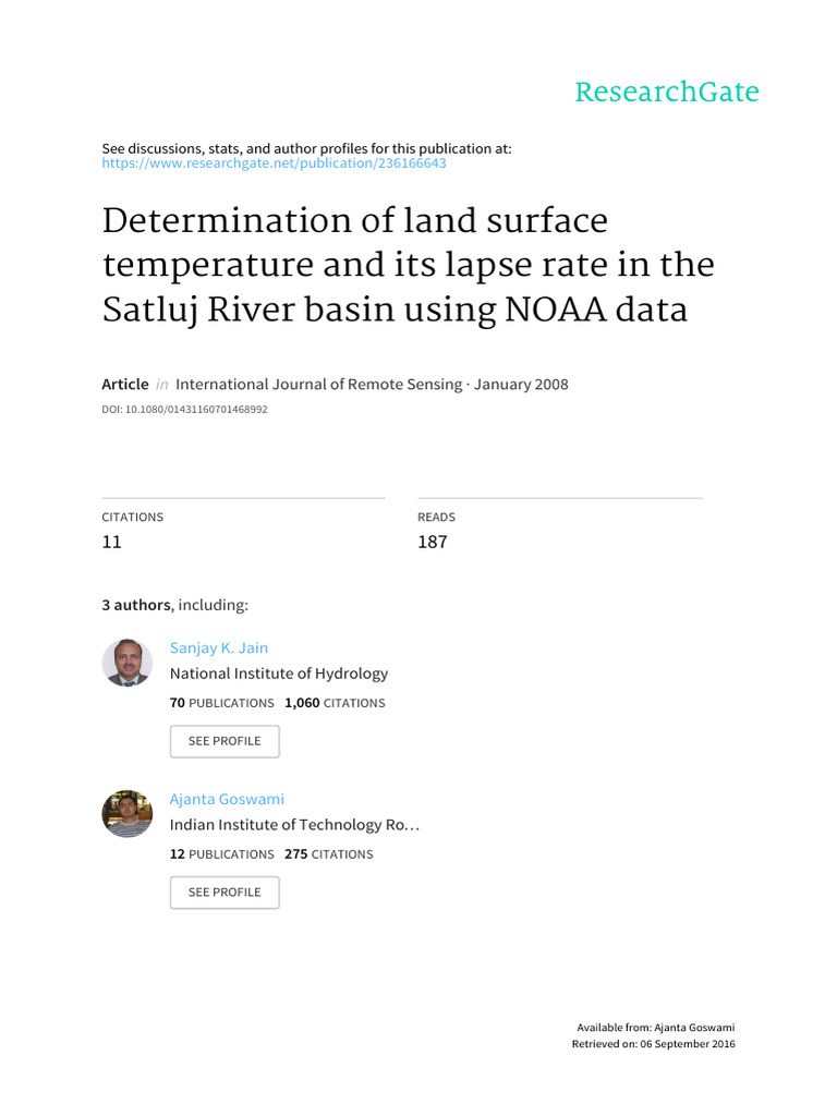 02 Land Surface Temperature and Its Lapse Rate | PDF
