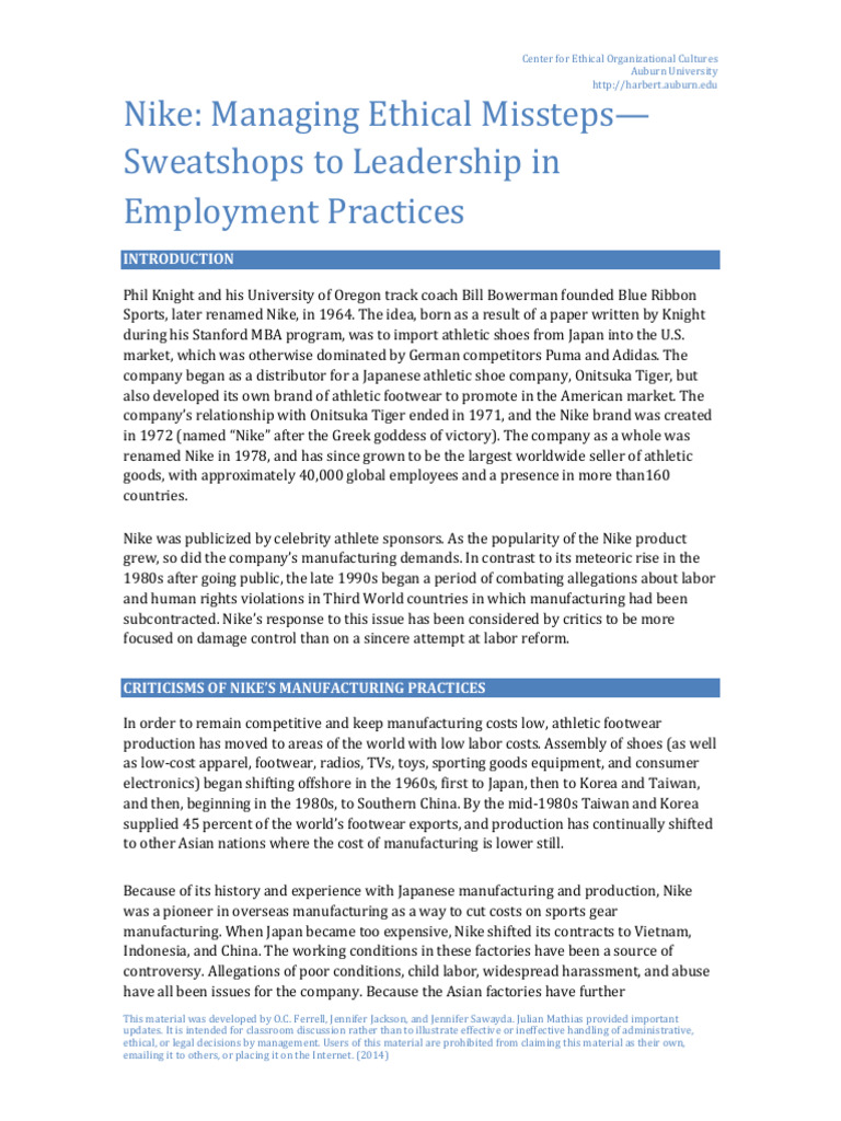 Nike Child Labor | PDF