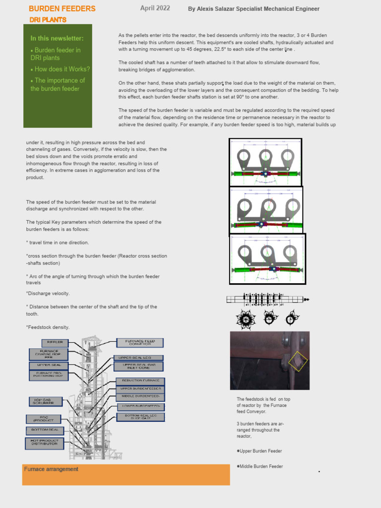 The Importance of Burden Feeders in DRI Plants 1727506007 | PDF