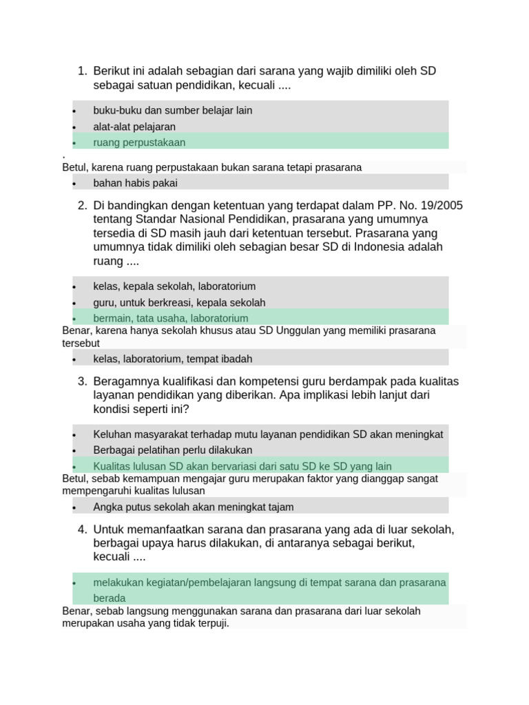 Latihan Perspektif Pendidikan SD 79 | PDF