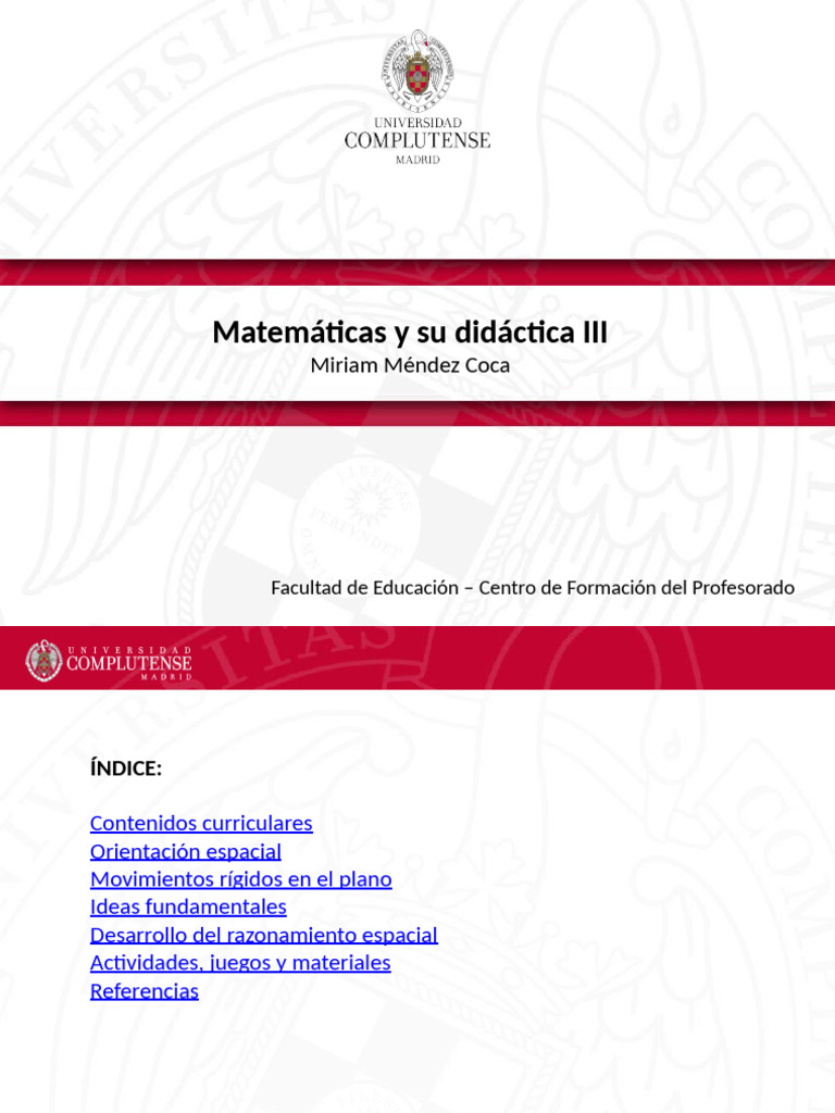 Mat y Did III 2024-25 Mat y Did III T1 Espacio reducido 2 | PDF