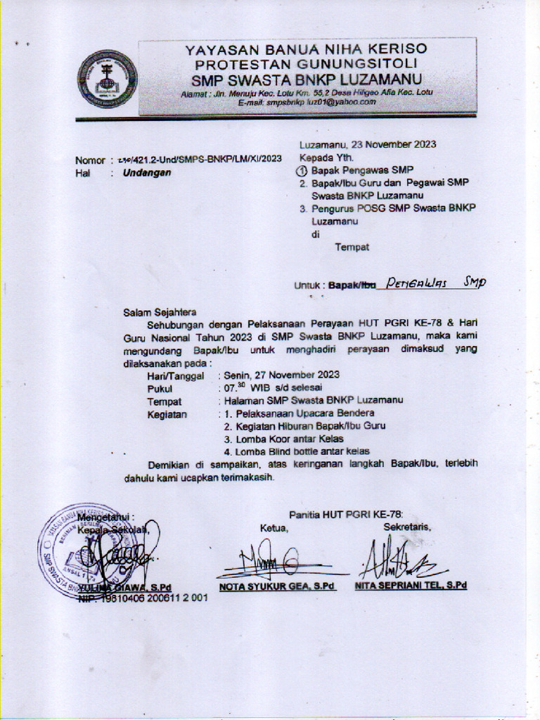 Undangan BPK Pengawas | PDF