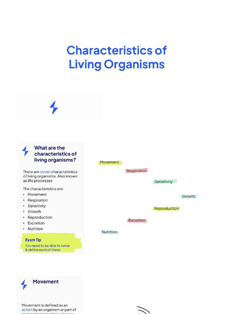 Characteristics & Classification of Living Organisms | PDF