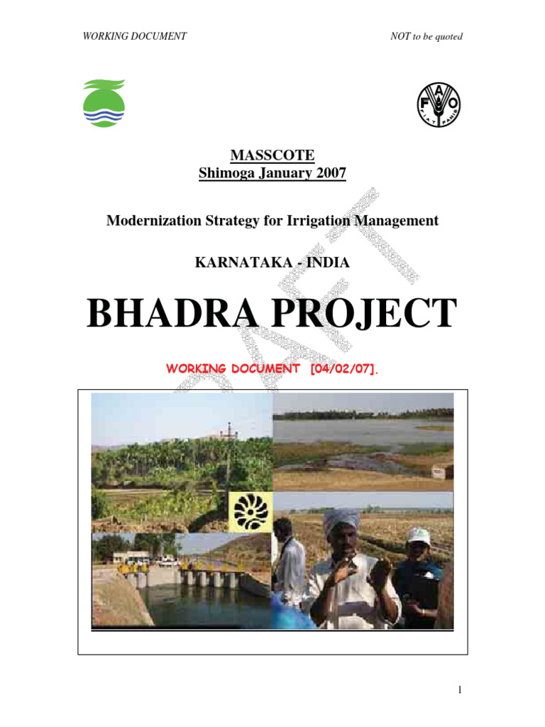 Bhadra Project: Masscote Shimoga January 2007 | PDF