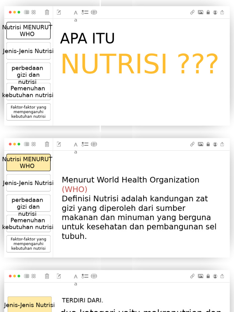 Kebutuhan Nutrisi | PDF