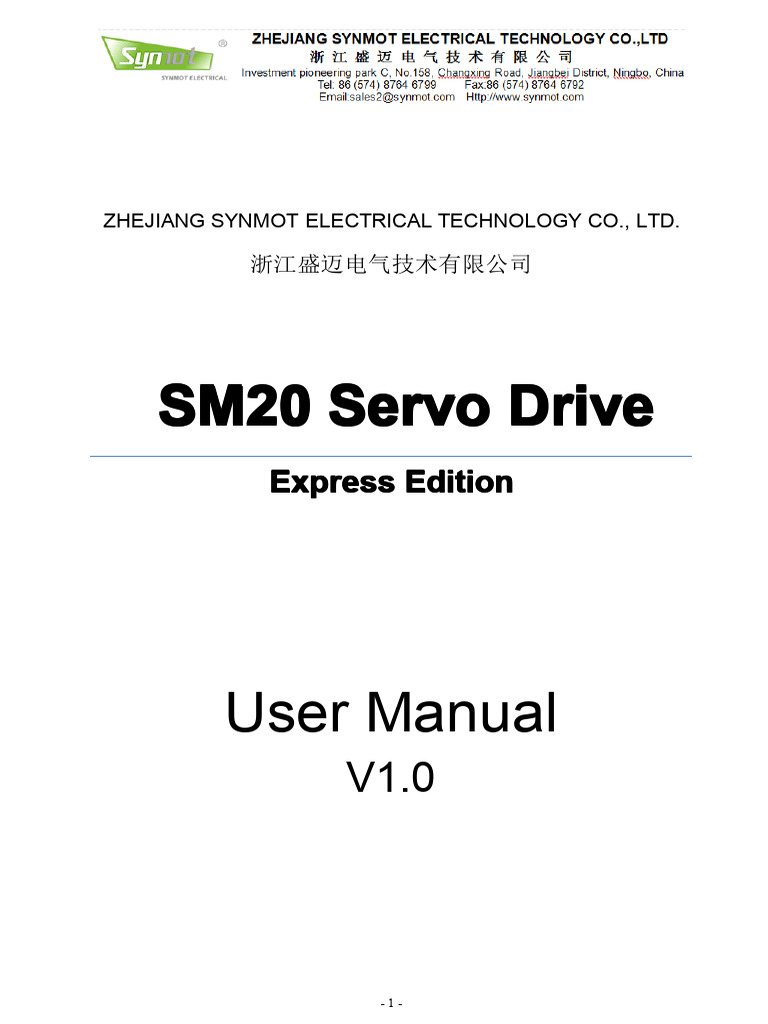 Instruction of SM20 Driver | PDF