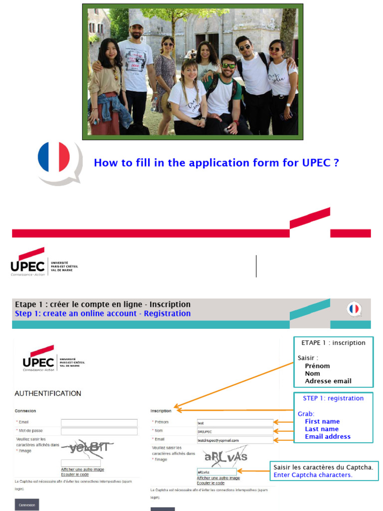 How To Fill A Application Form For UPEC - Comment Remplir Un Formulaire D'inscription Pour l ...