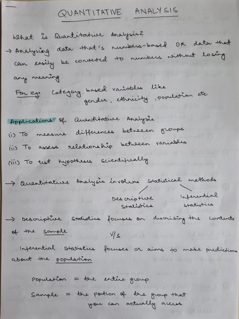 Quantitative Analysis | PDF