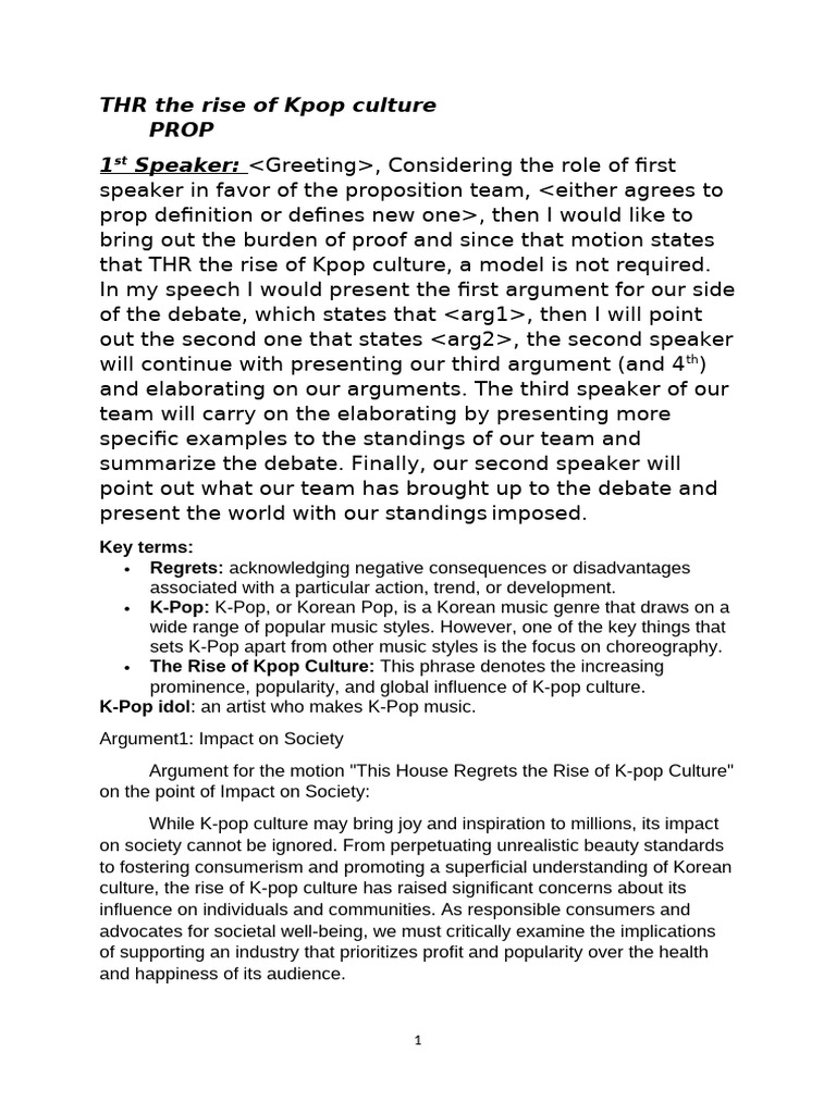 THR The Rise of Kpop Culture PROP | PDF