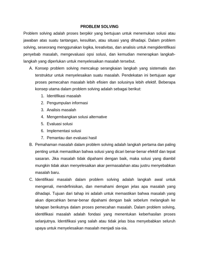 Problem Solving | PDF