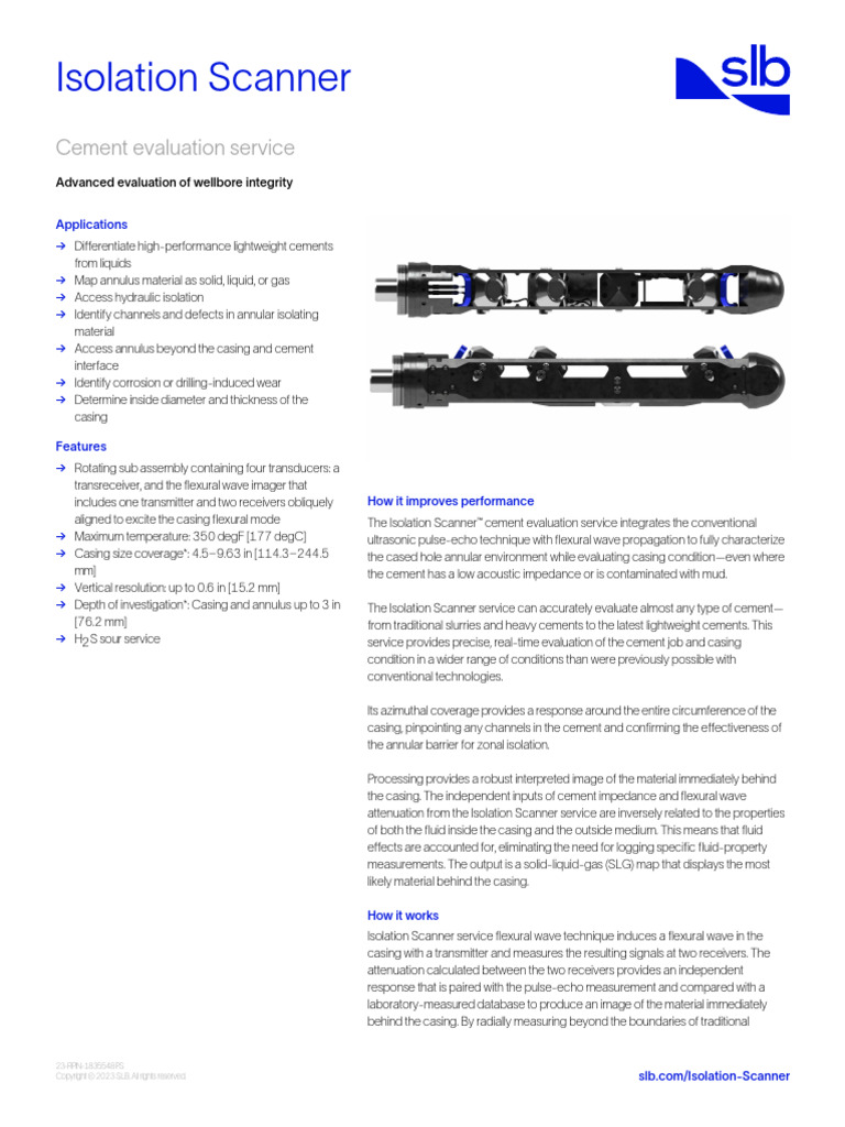 Isolation Scanner Ps | PDF