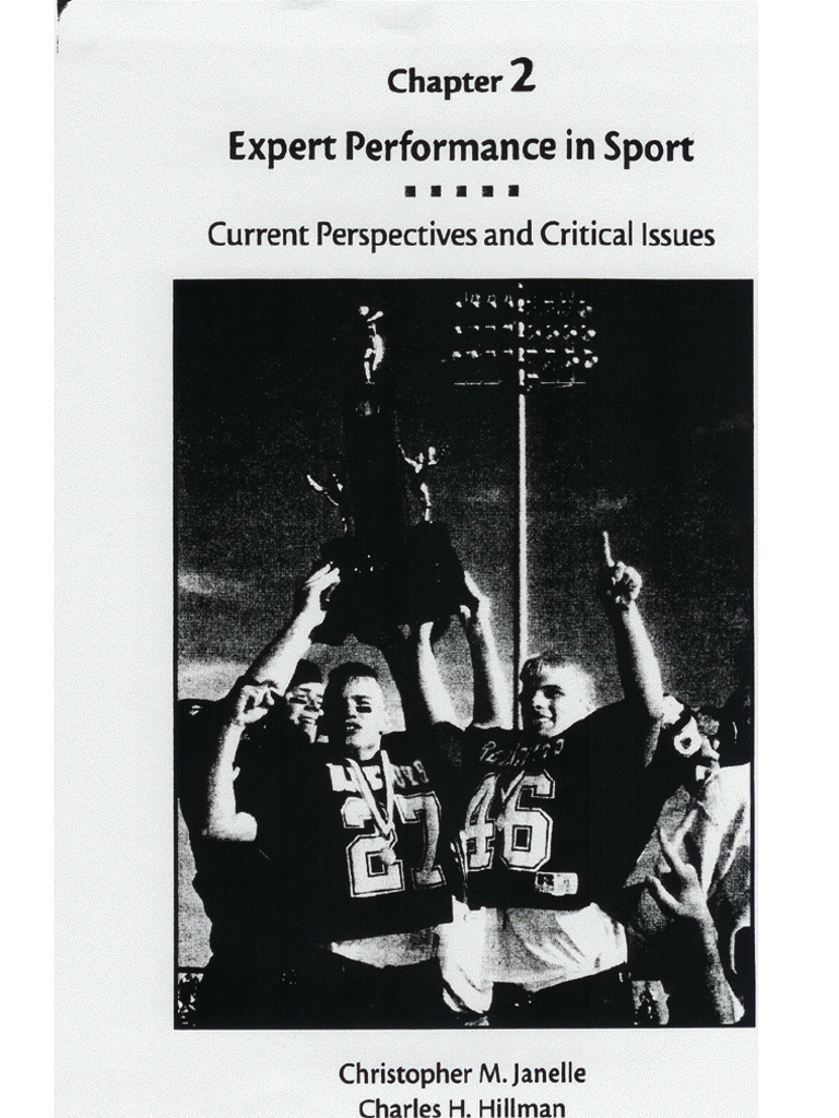 Janelle & Hillman. Expert Performance in Sport - Current Perspectives ...