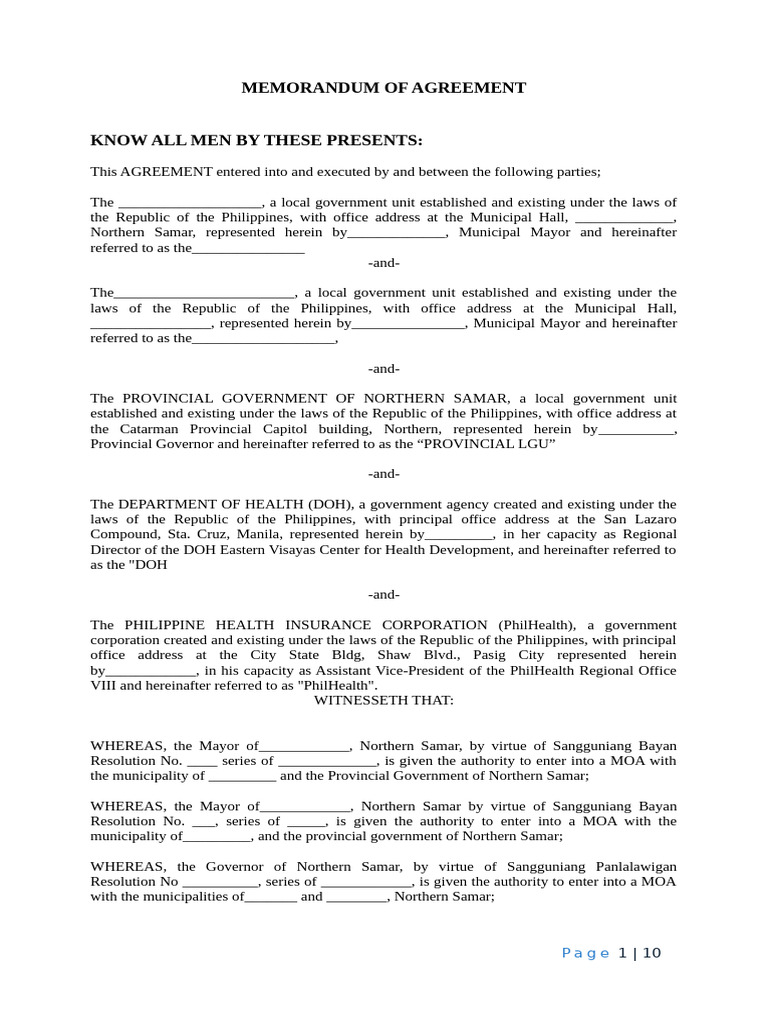 ILHZ Moa Template Edited-Sept 10 2024 | PDF | Policy | Local Government