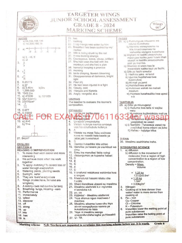 MS Grade 8 Targeter 007 | PDF