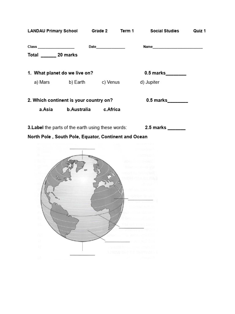 T1 - GR2 - QUIZ - Social Studies | PDF
