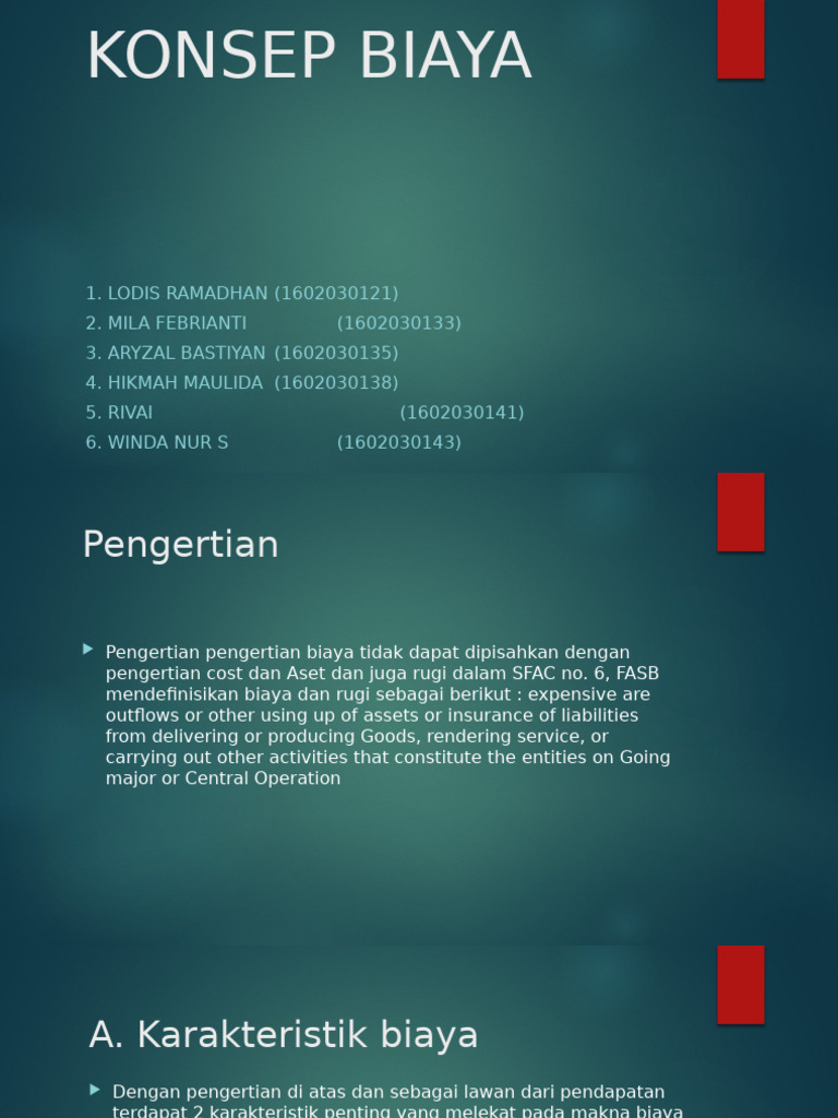 Konsep Biaya | PDF