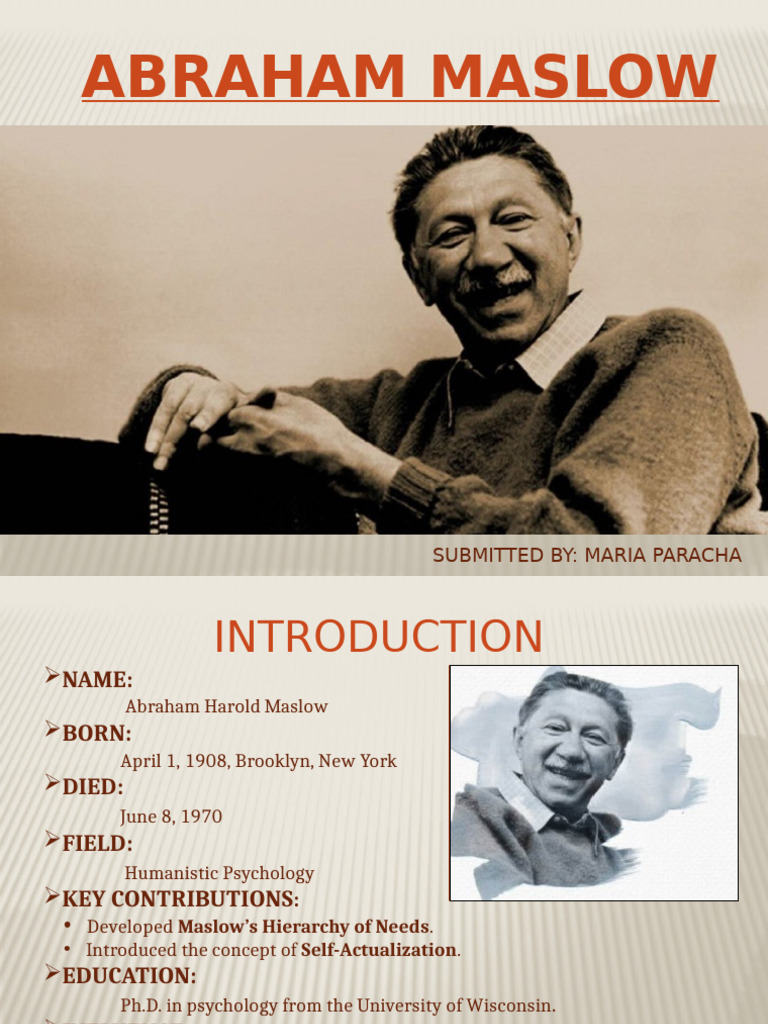 Abraham Maslow | PDF