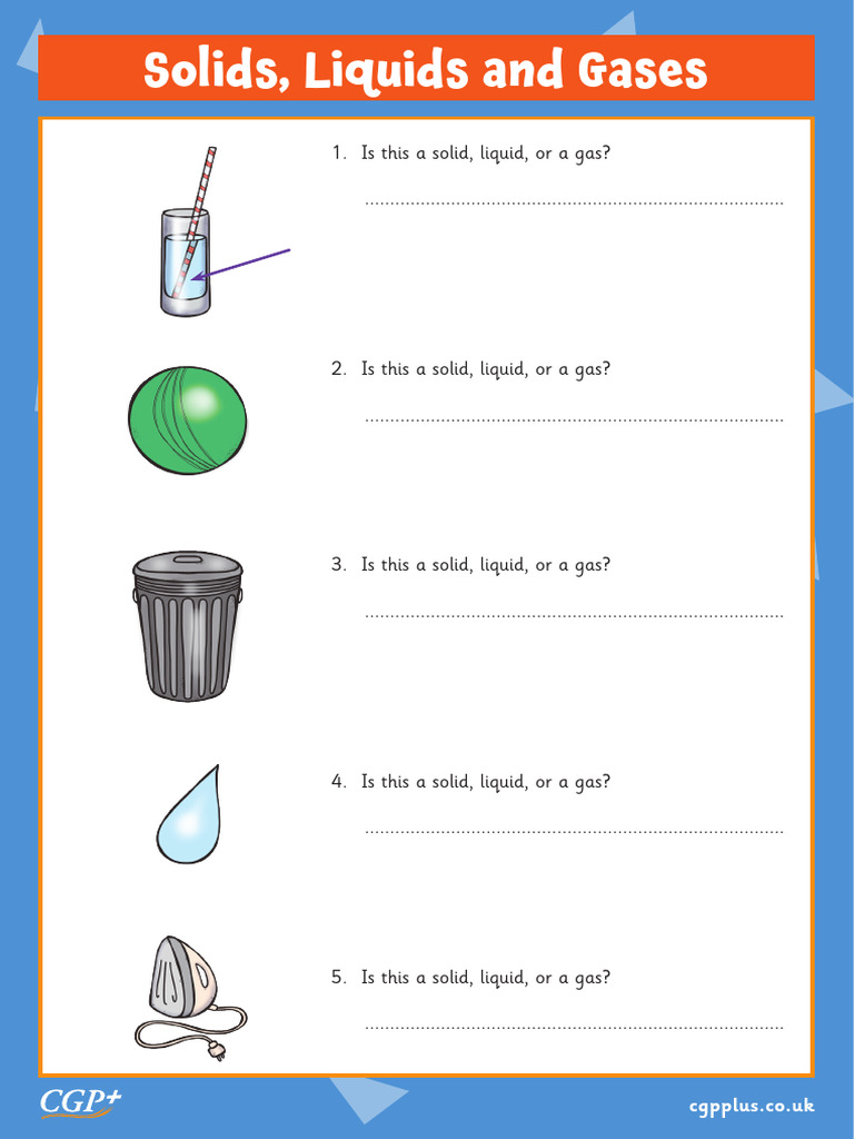 Solids, Liquids and Gases (Year 4) Full Colour - S2WAC1477 | PDF