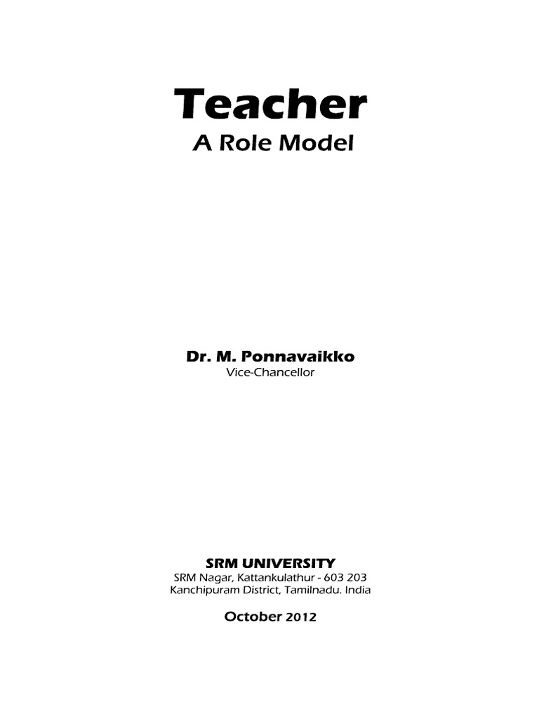 Teacher A Role Model | PDF