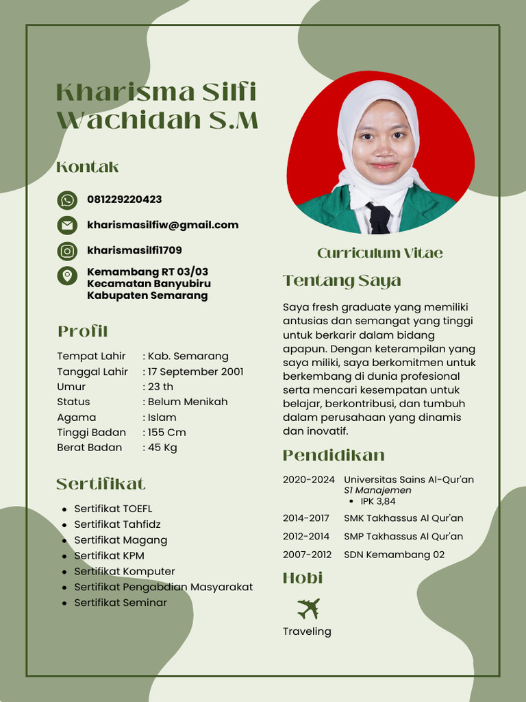 CV Kharisma Silfi Wachidah S.M | PDF