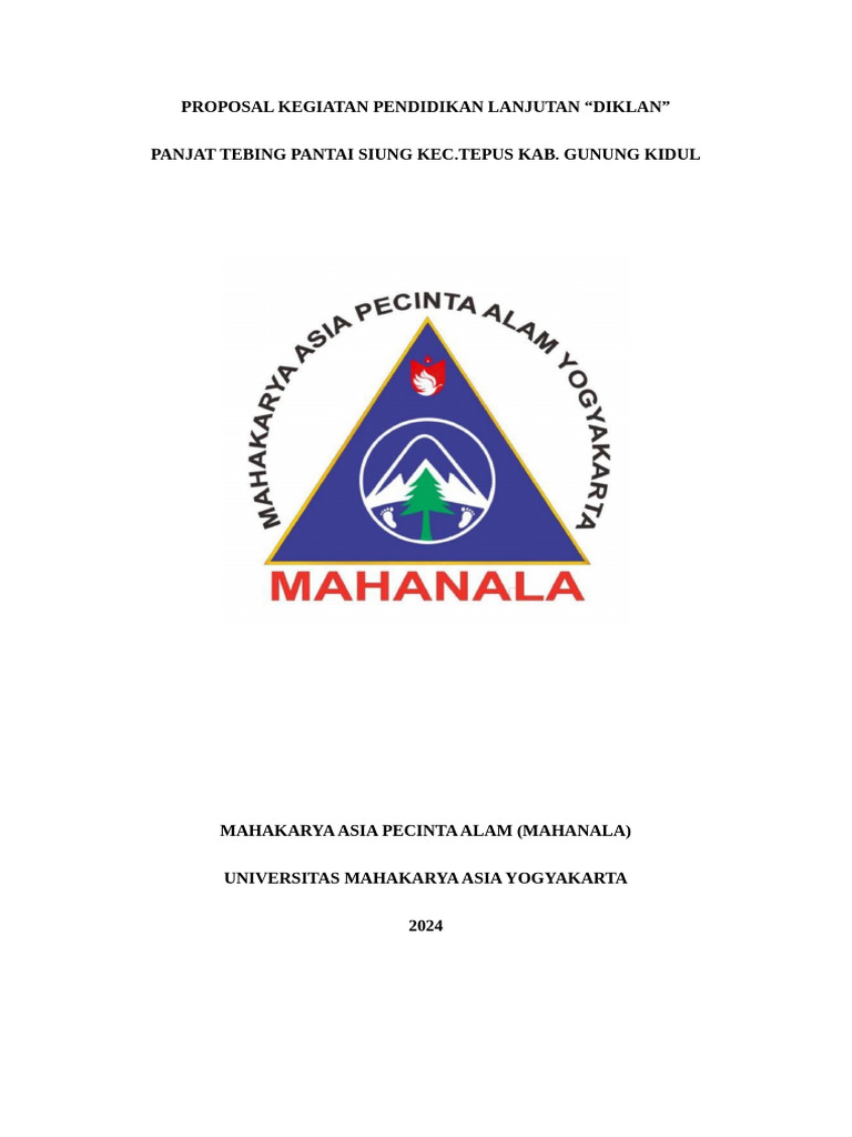 Proposal Kegiatan Pendidikan Lanjutan | PDF