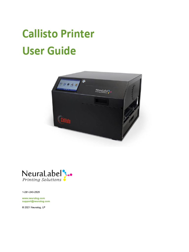 Callisto Printer UserGuide | PDF | Printer (Computing) | I Pv6