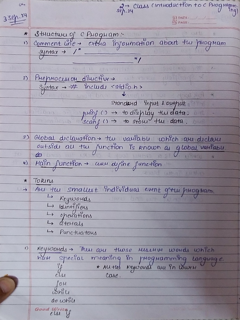 C Language Notes | PDF
