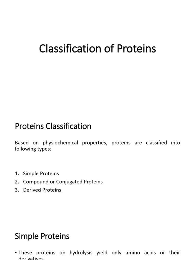 2 Classification of Proteins | PDF