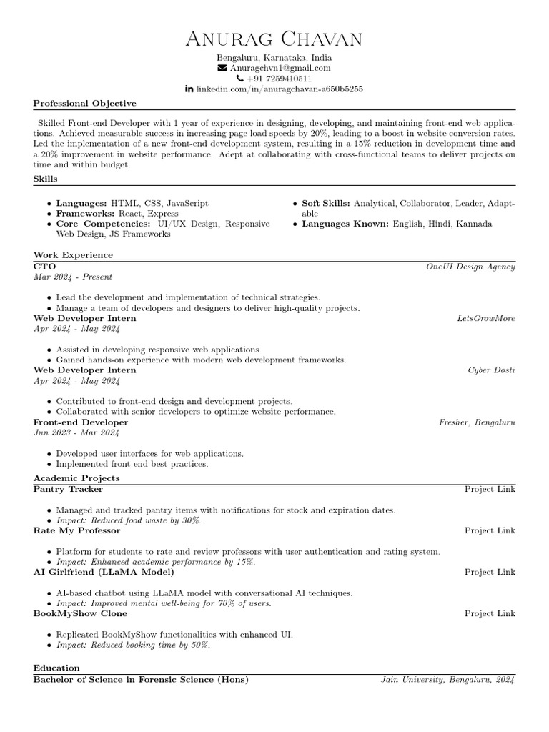 Anurag Resume | PDF