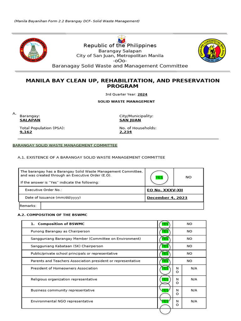 Salapan ECA 3rd Quarter 2024 | PDF