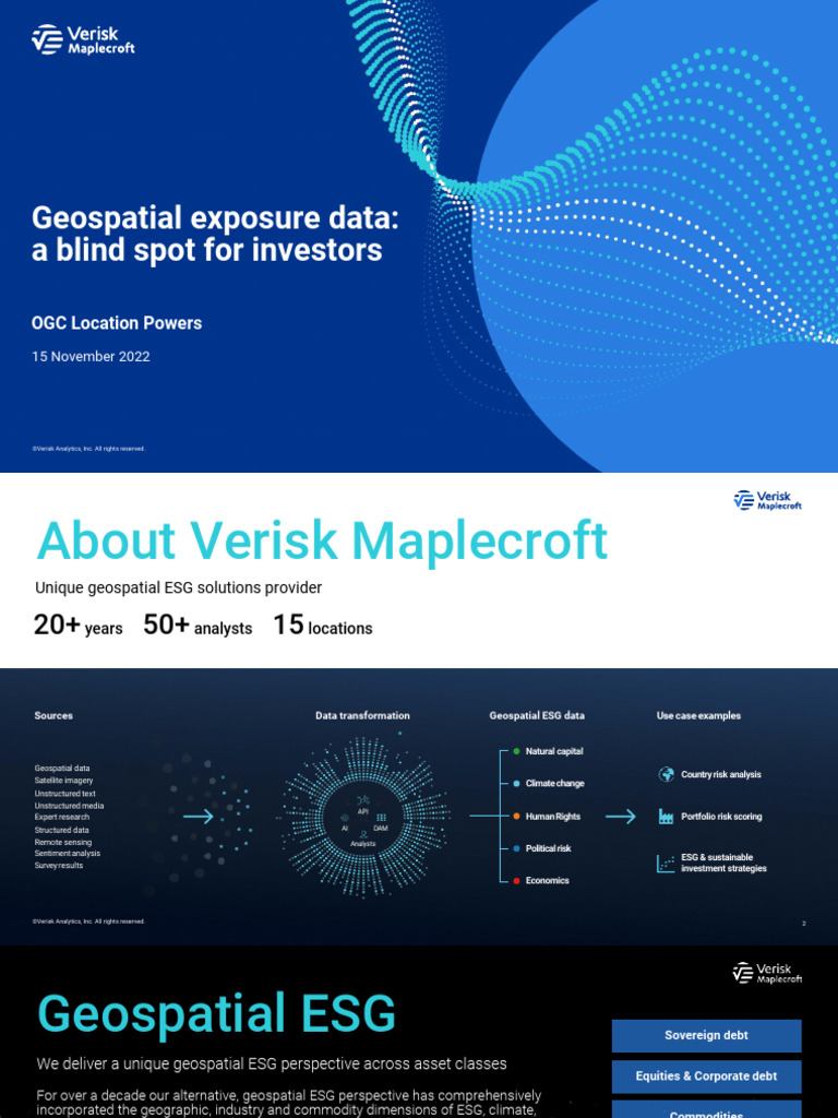 06 Verisk OGC Location Powers - Geospatial Exposure Data | PDF