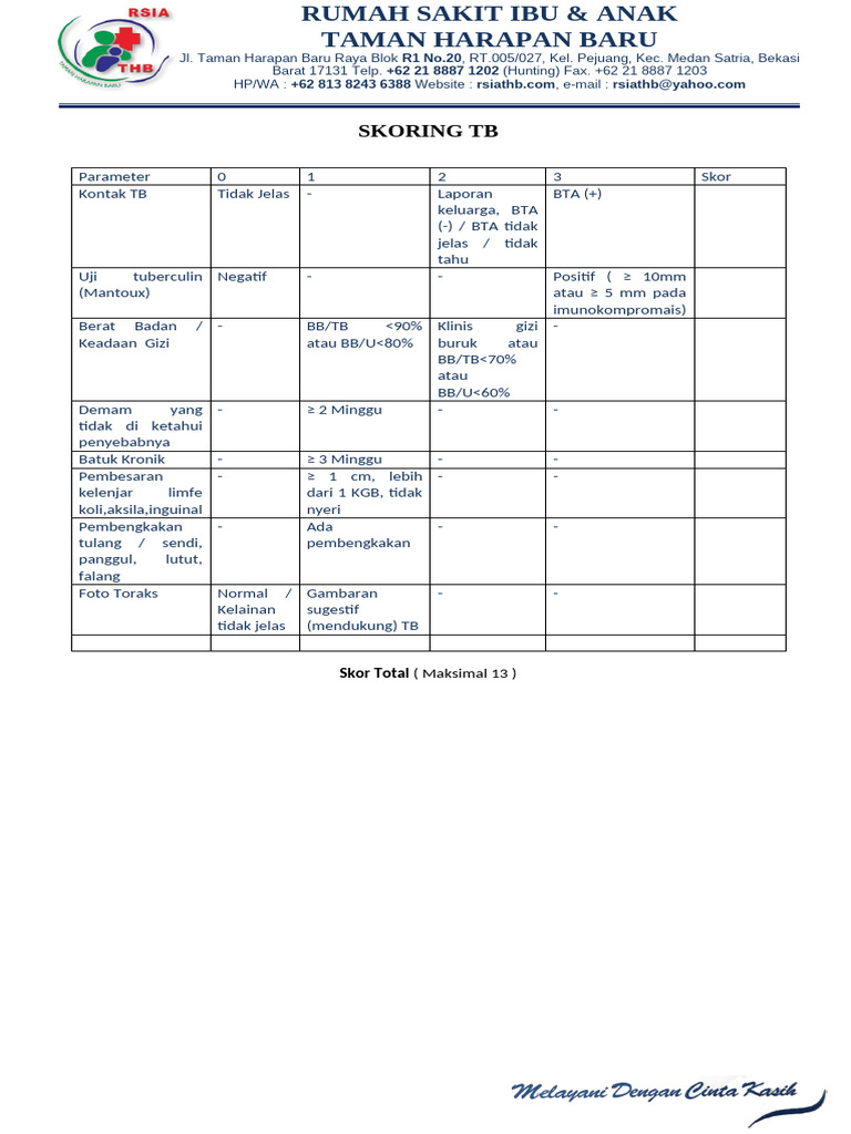 Skoring TB | PDF