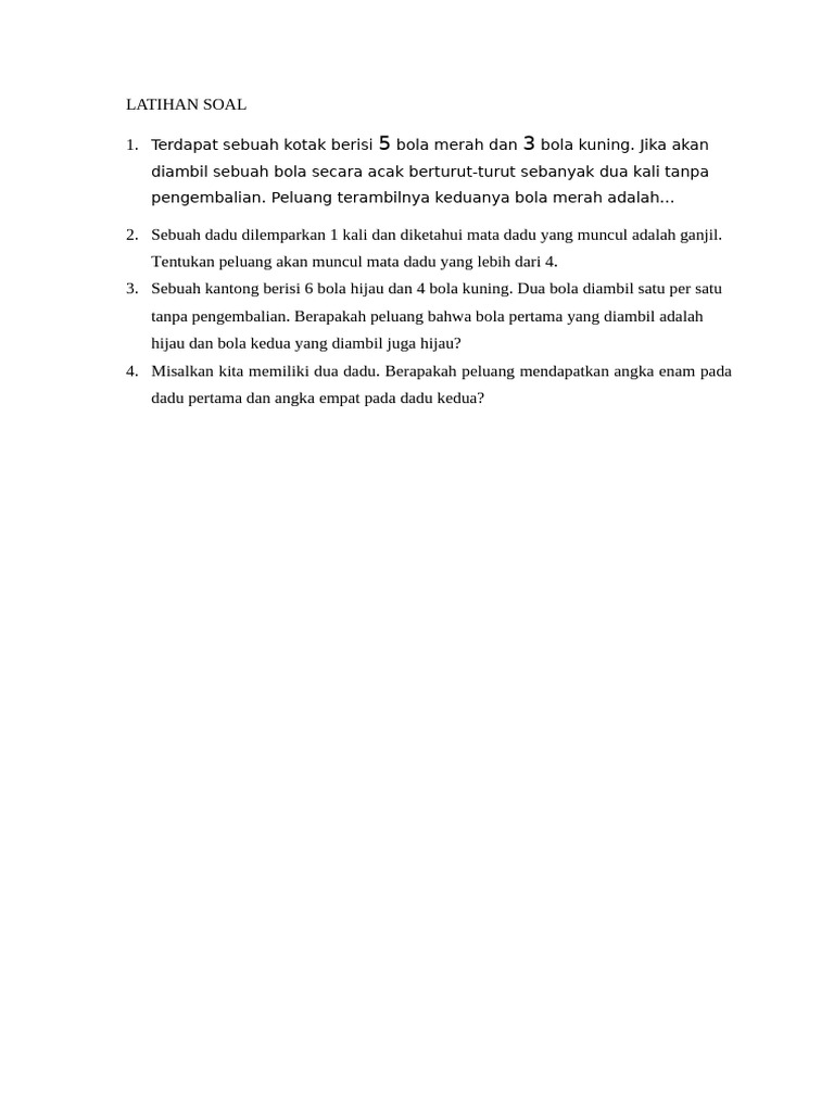 Latihan Soal Statmat Kel 3 | PDF