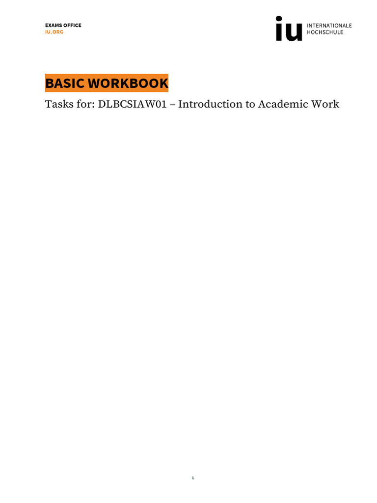 Task - Basic Workbook - DLBCSIAW01 | PDF | Bullying | Wellness