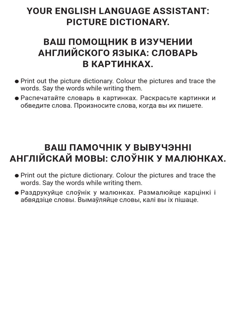 Picture Dictionary | PDF