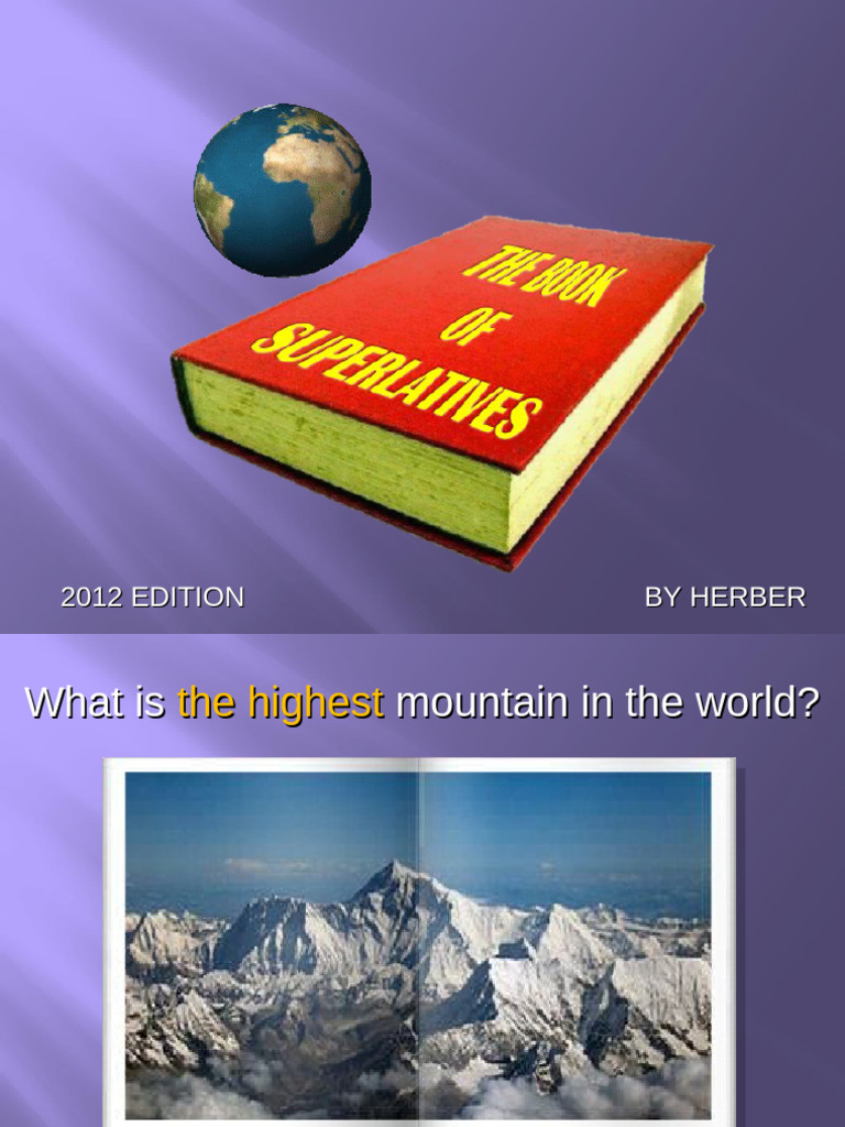 The Book of Superlatives PPT Fun Activities Games Games 42135 | PDF